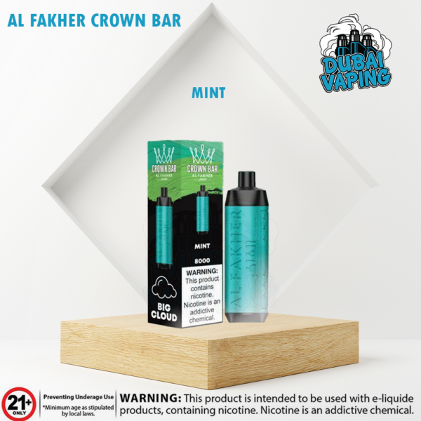 NEW Al Fakher Crown Bar 8000 Puffs Disposable Vape In UAE
